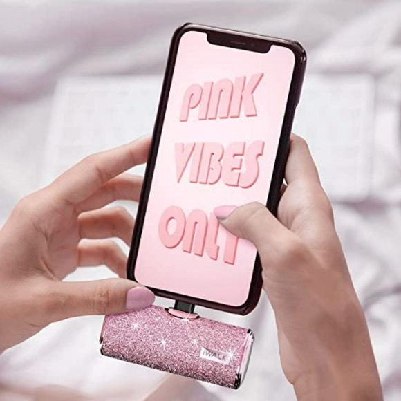 Accessories | Pink Sparkle Charger Power Bank 450mah Ultracompact ...